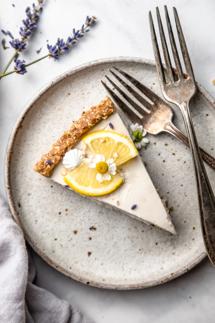 No-bake Lemon Lavender Tart - Delight Fuel