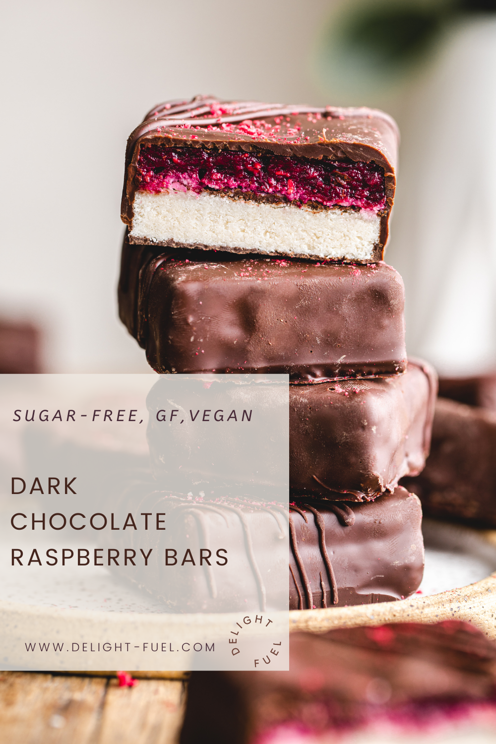 Dark Chocolate Raspberry Bars - Delight Fuel
