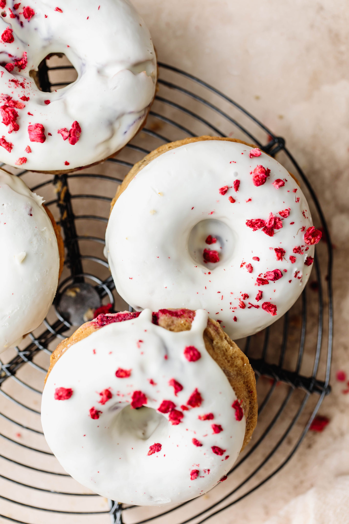 Raspberry White Chocolate Donuts - Delight Fuel